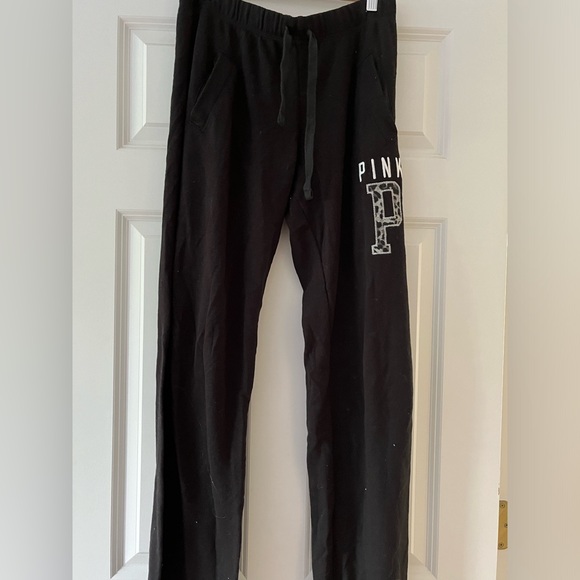 PINK Victoria's Secret | Pants & Jumpsuits | Black And Gray Leopard ...